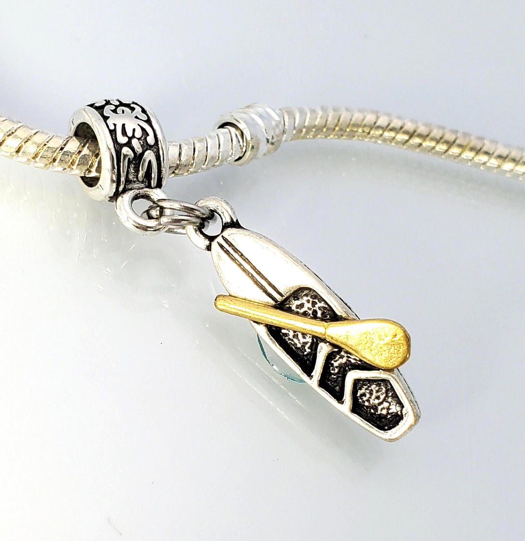 Canoe Kayak Dangle Charm, European Style Bracelet Pendant (22x8mm) - Etsy