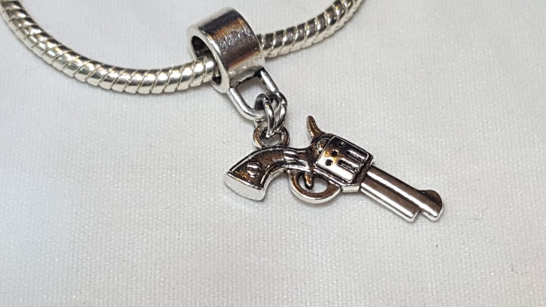 Revolver Charm, Gun Charm, Police Charm, Self Protection Charm, Dangle ...