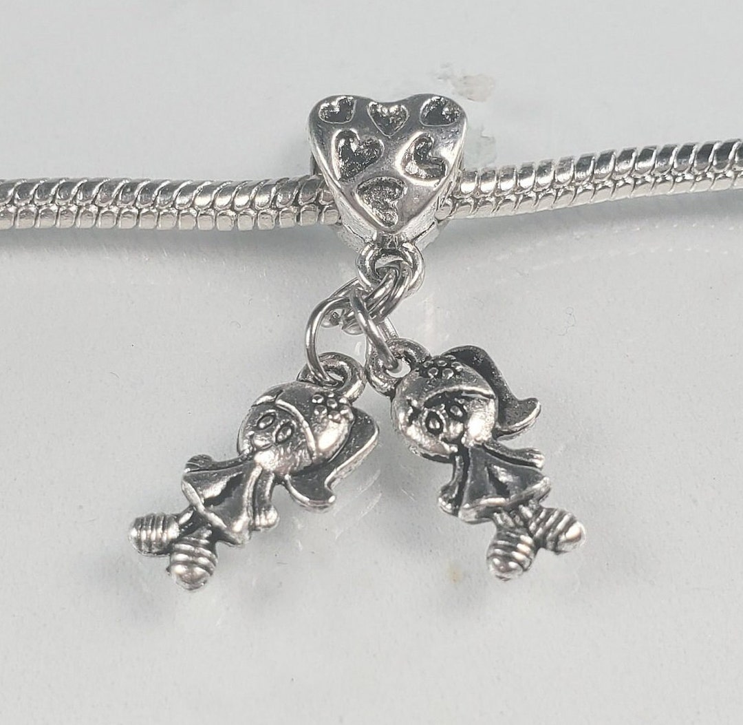 Daughter Charm, Two Daughters Charm, Twin Charm, Sister Charm, Children ...