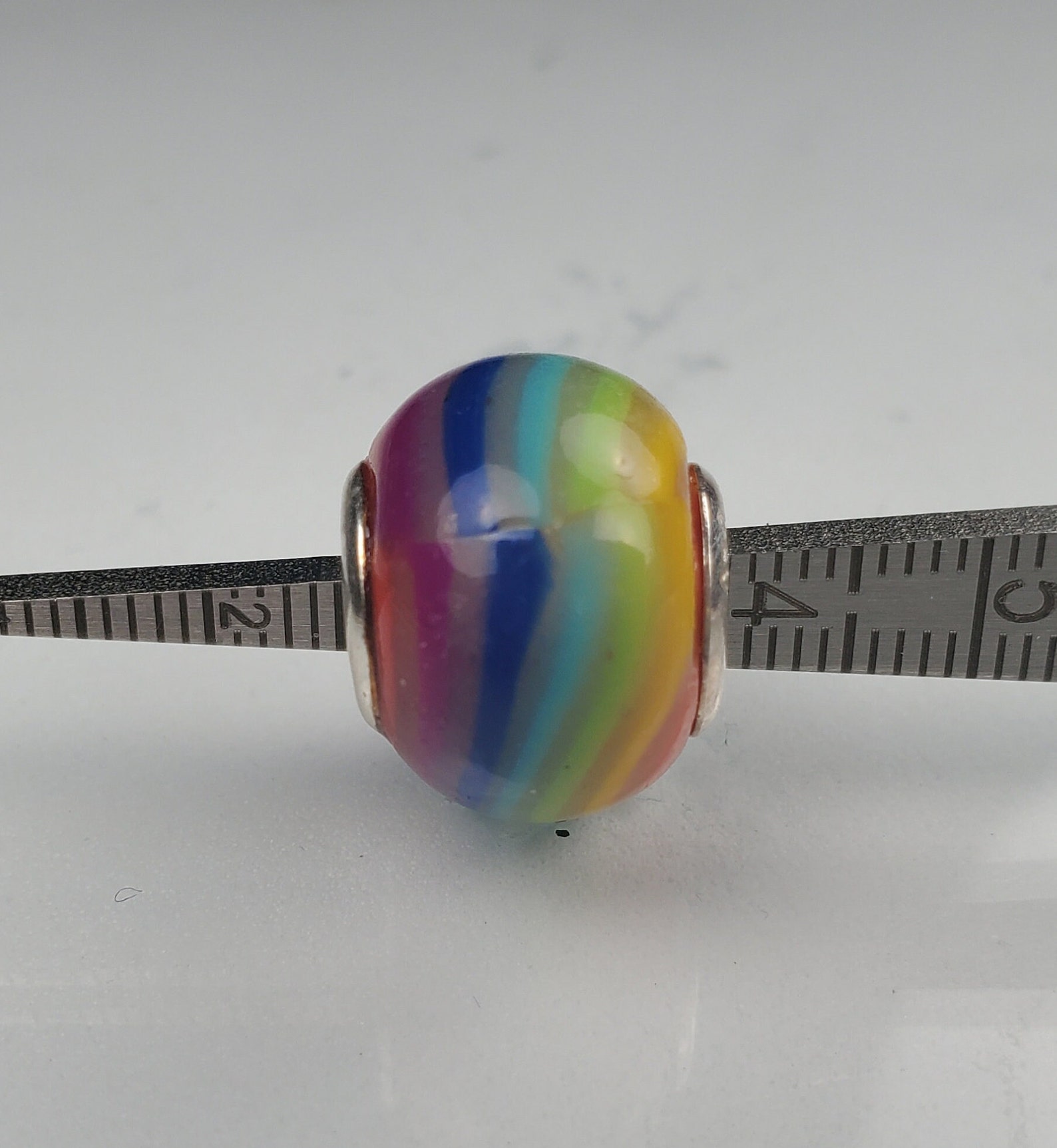 Rainbow Bead Polymer Clay Bead Rainbow European Bead Pride - Etsy