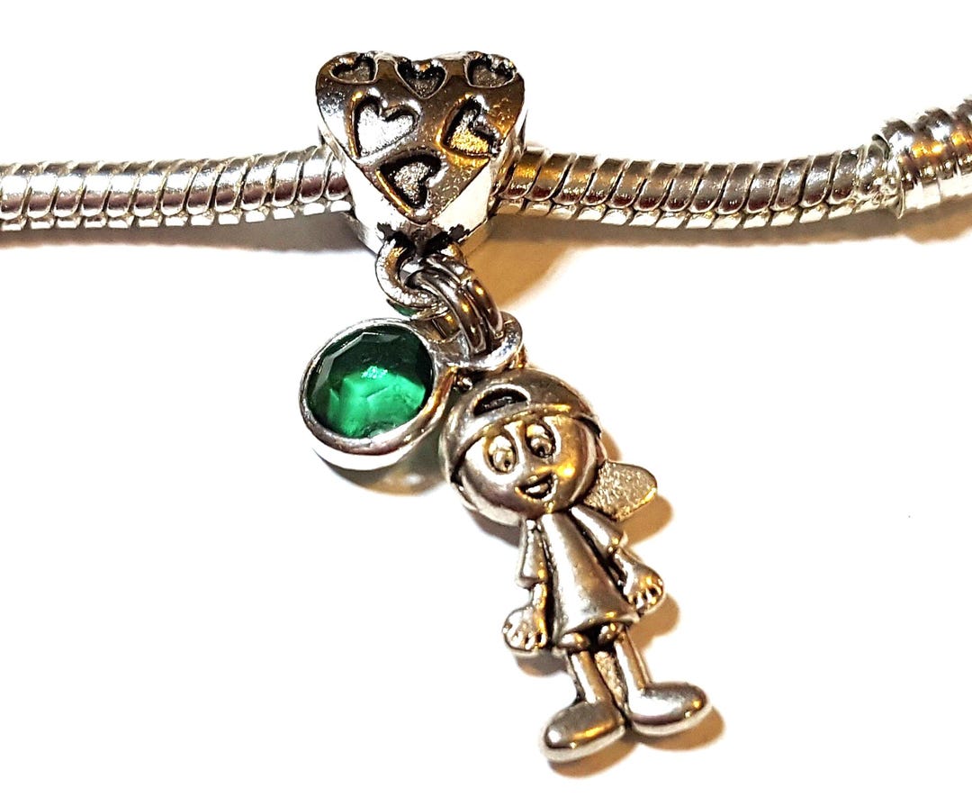 Son Charm-grandson Charm-little Boy Charm-may Birthstone-baby Boy Charm ...