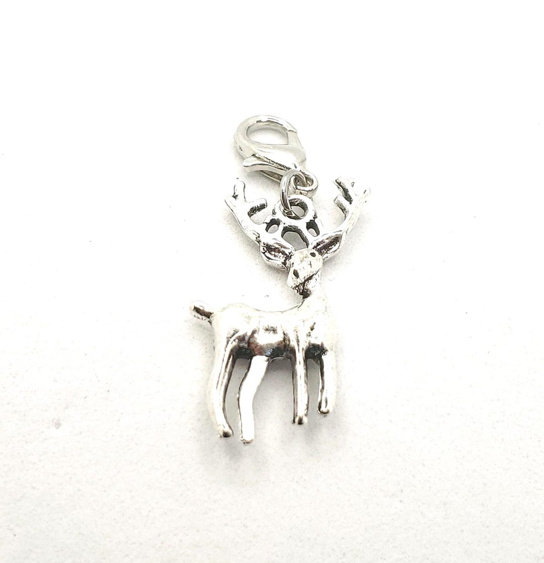 Deer Charm, Trophy Charm, 3D Charm, Hunting Charm, Lobster Clasp Charm ...
