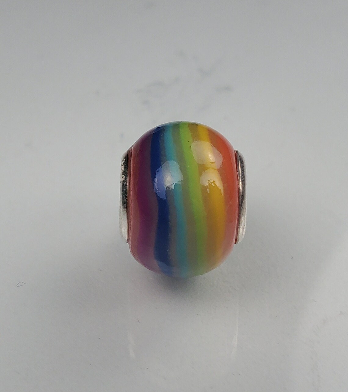 Rainbow Bead Polymer Clay Bead Rainbow European Bead Pride - Etsy