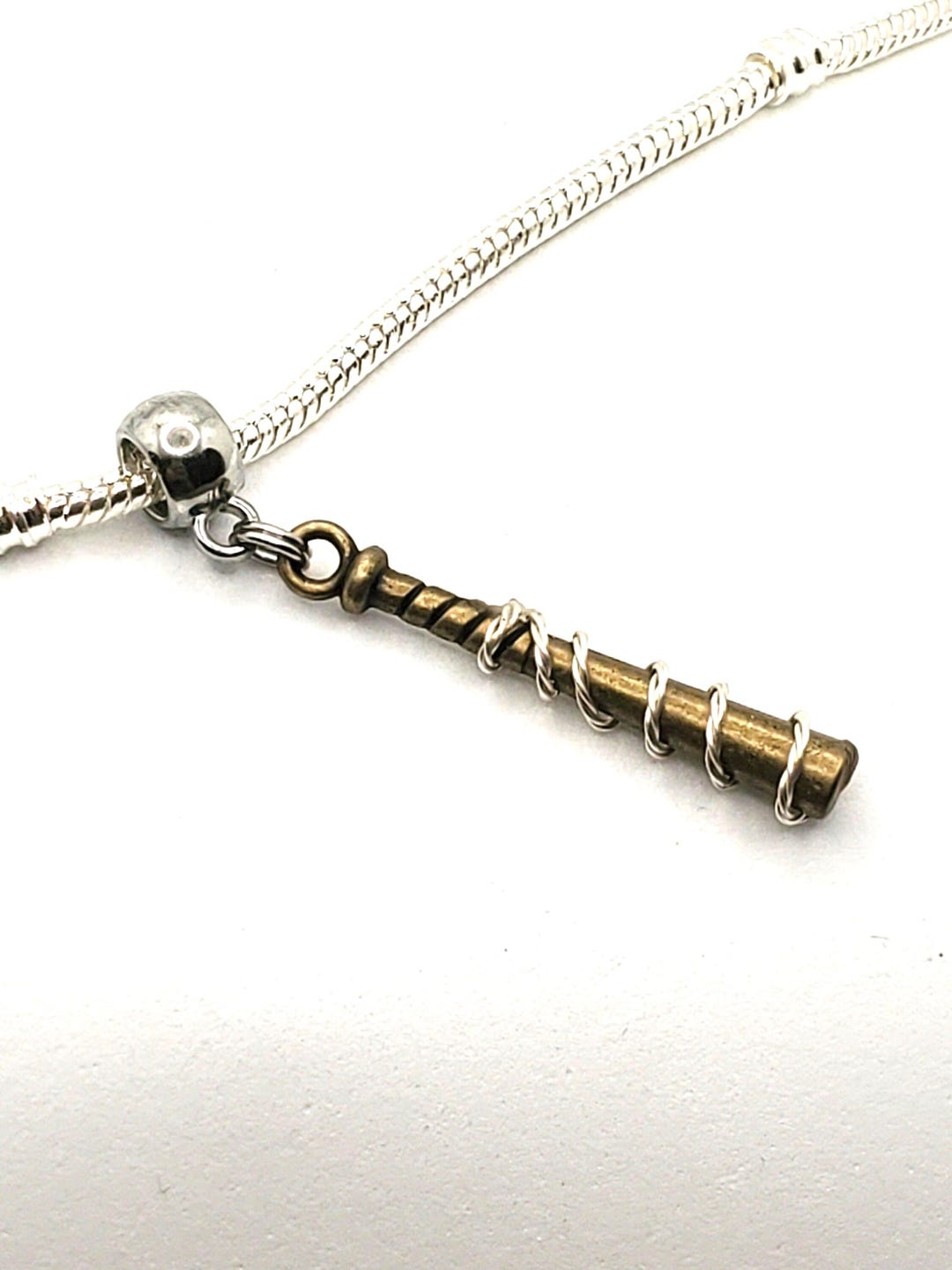 Walking Dead Negan's Lucille Baseball Bat Fits European Charm Bracelets ...