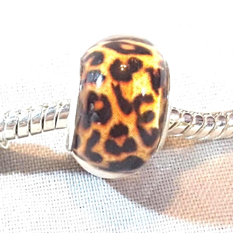 Léopard pandora bead - Etsy Polska