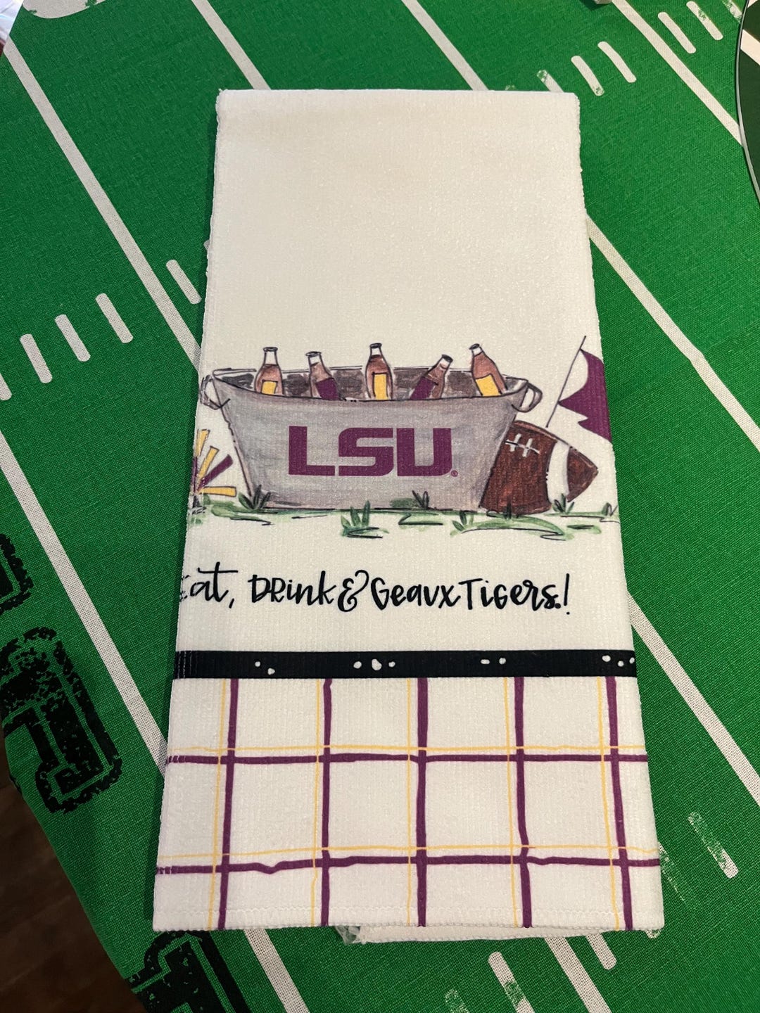 LSU Tigers Bar Towel – NCAA Collegiate Tailgate Kitchen Decor - Etsy