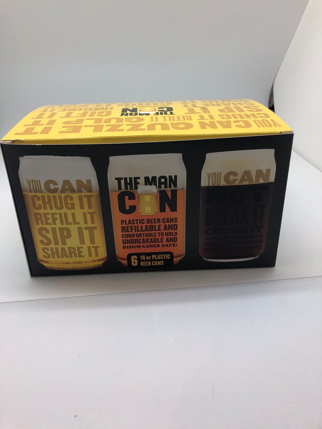 Beer Plastic Can,the Man Can,beer Cup-set of 6 Beer Plastic Cans ...