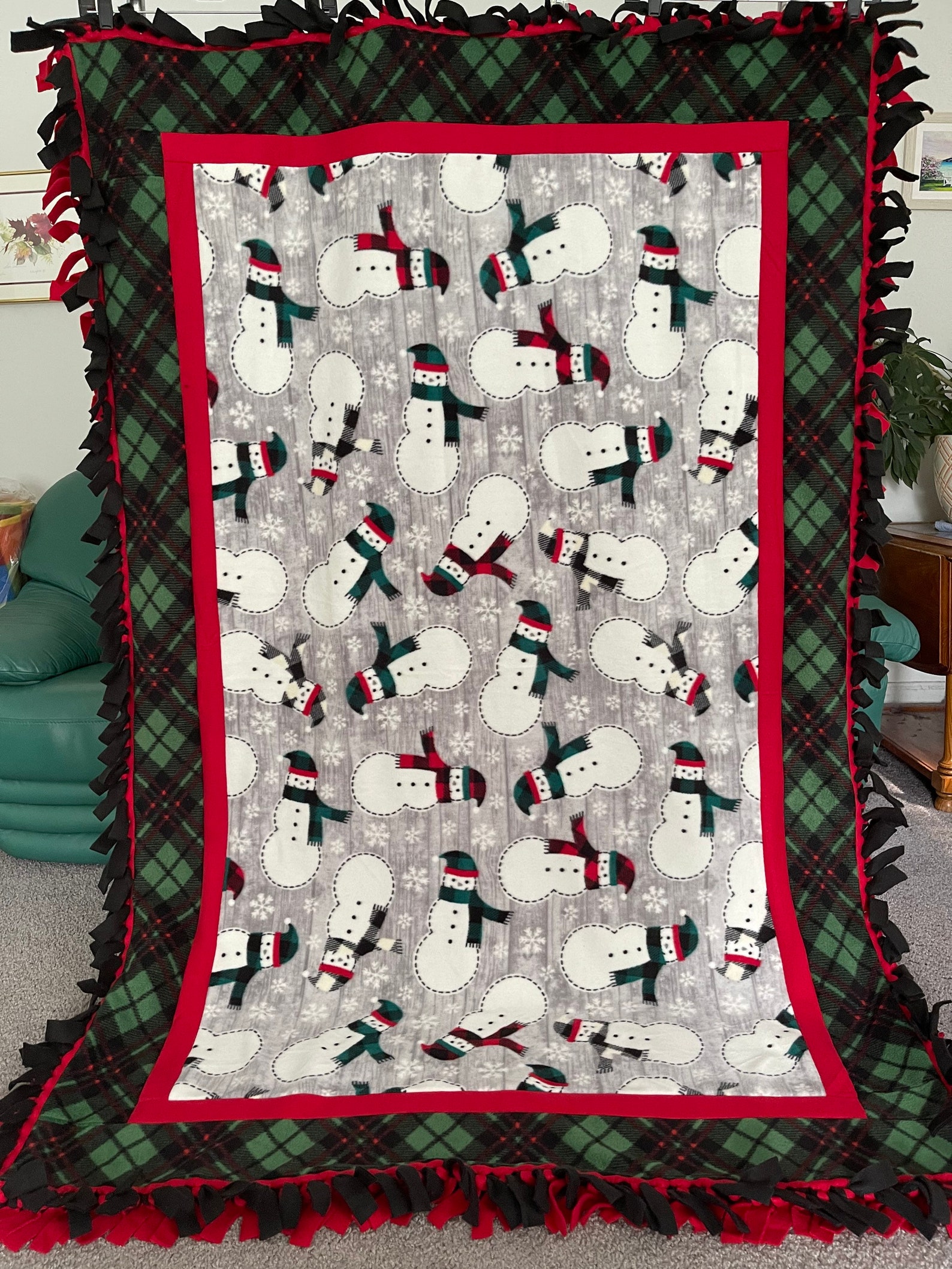 SNOWMEN FLEECE BLANKETS - Etsy