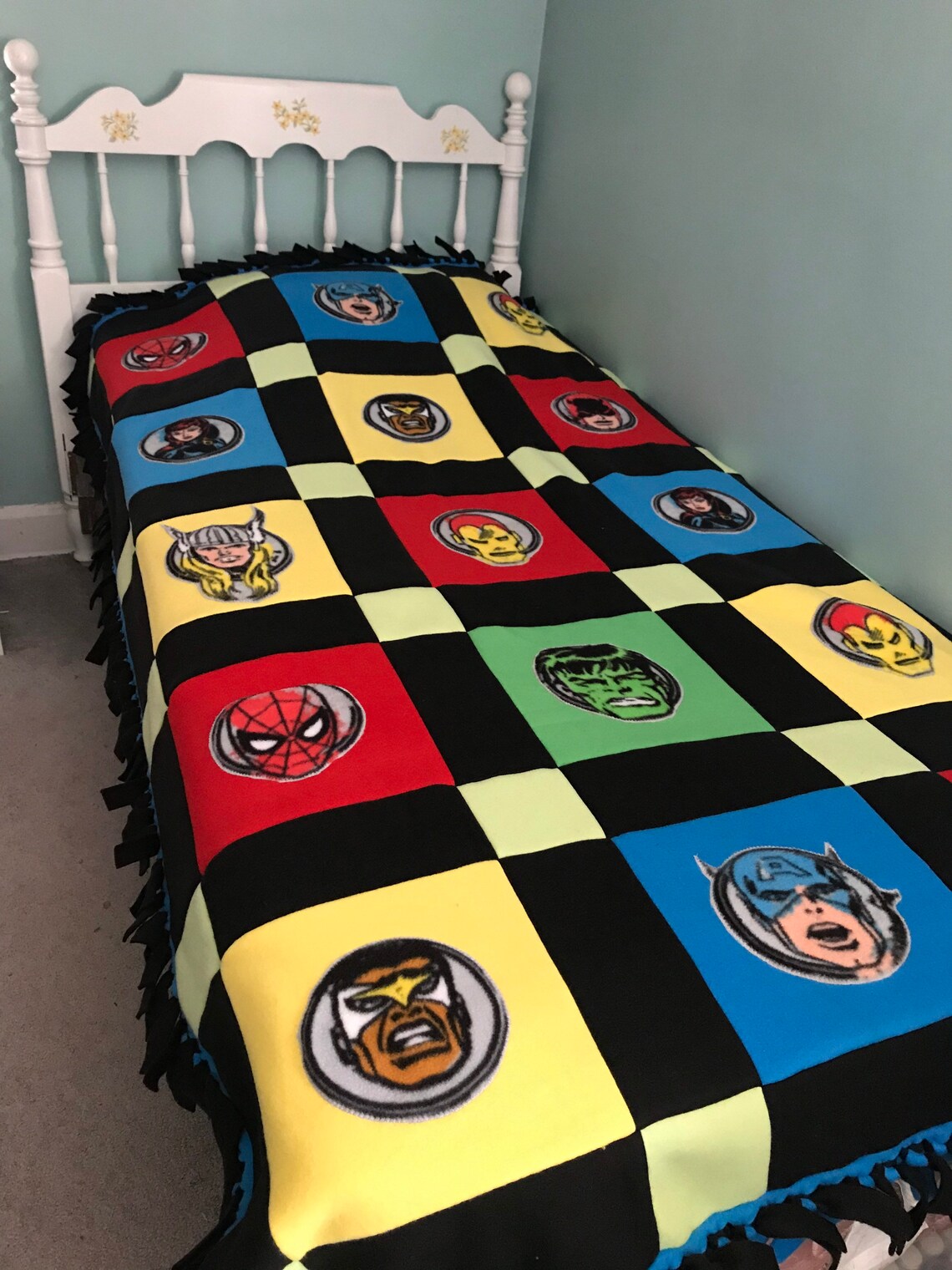 MARVEL SUPER HERO Fleece Blanket | Etsy