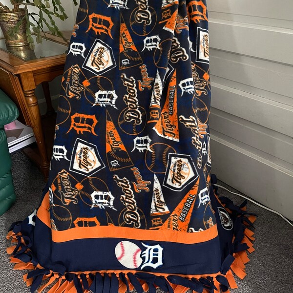 Detroit Tigers Blanket - Etsy