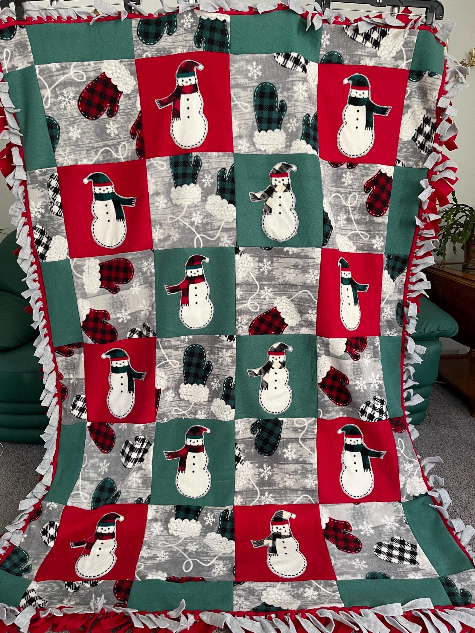 SNOWMEN FLEECE BLANKET - Etsy