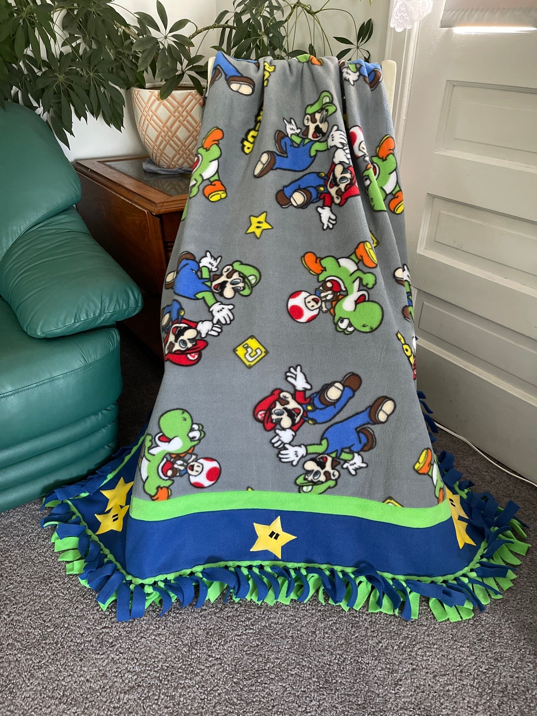 MARIO BROS. Fleece Blanket - Etsy