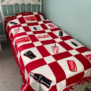 COCA COLA FLEECE Blanket - Etsy