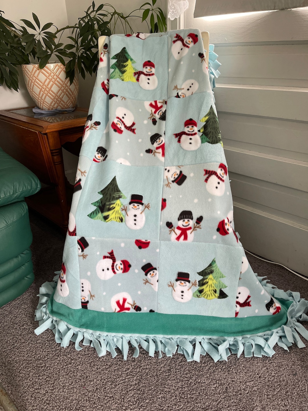 SNOWMEN FLEECE BLANKET - Etsy