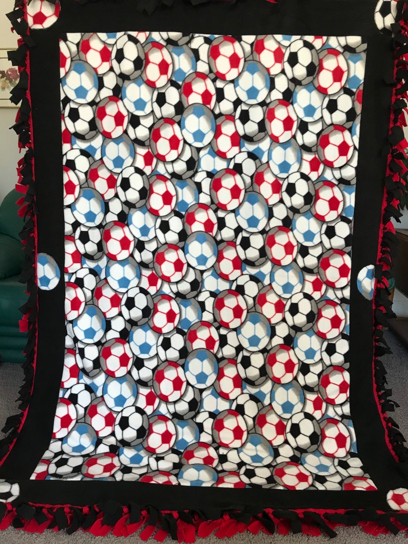 SOCCER BALLS FLEECE Blanket - Etsy