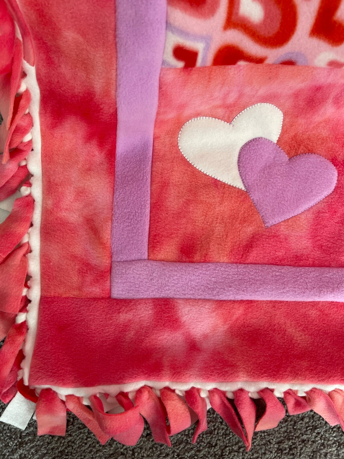 VALENTINE HEARTS FLEECE Throw - Etsy