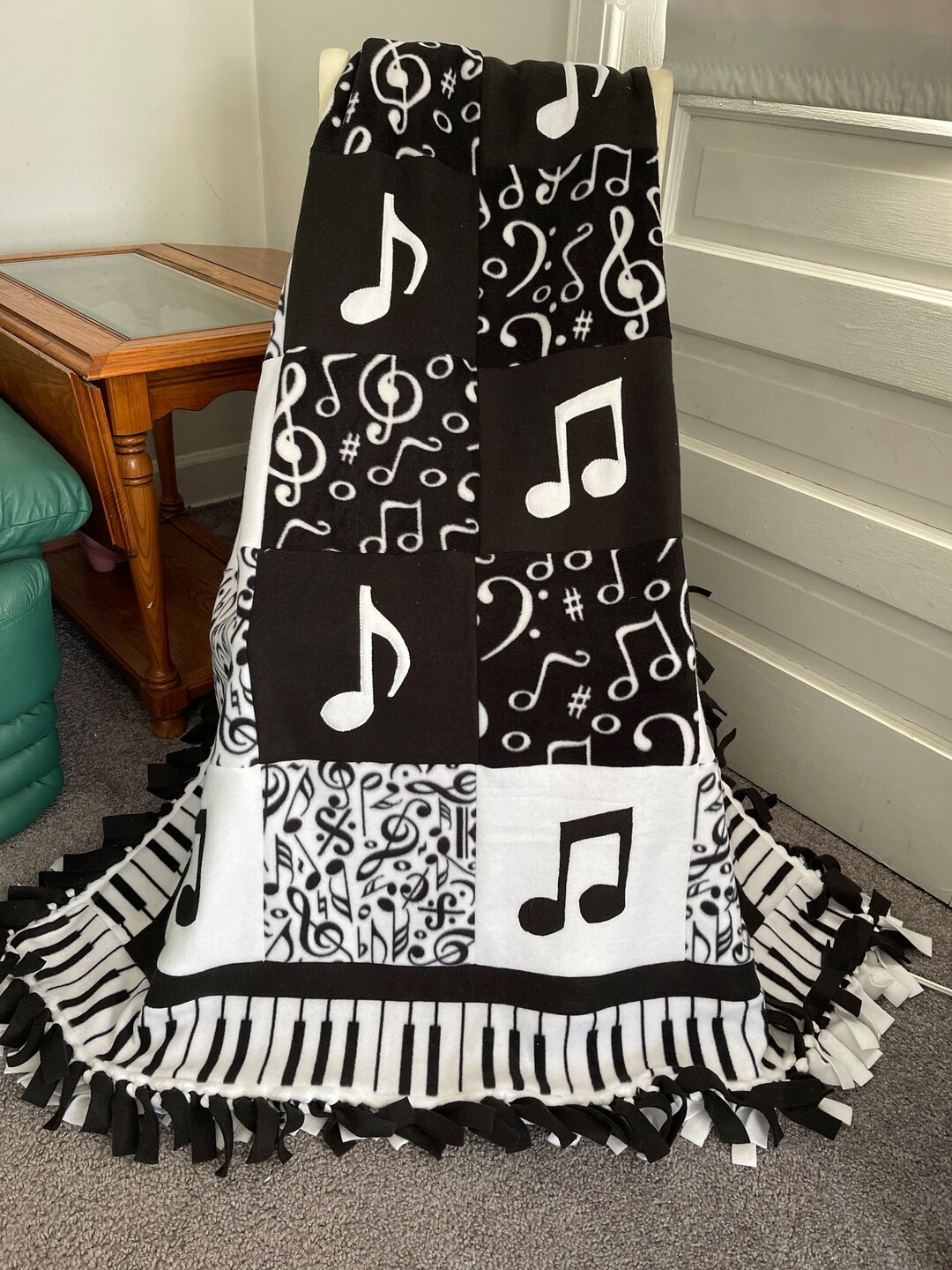 MUSIC NOTES FLEECE Blanket - Etsy