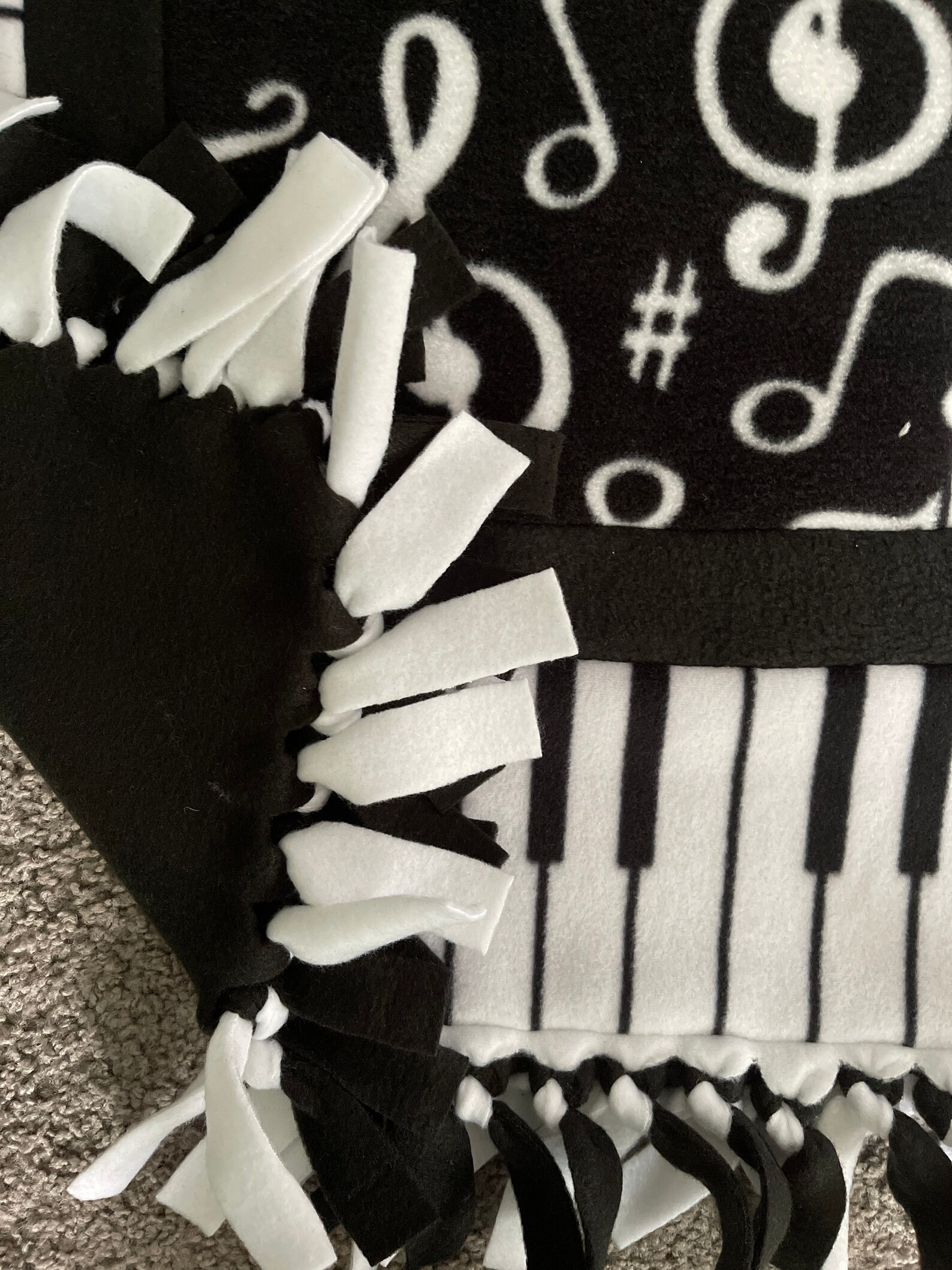 MUSIC NOTE and GUITAR Fleece Blanket - Etsy