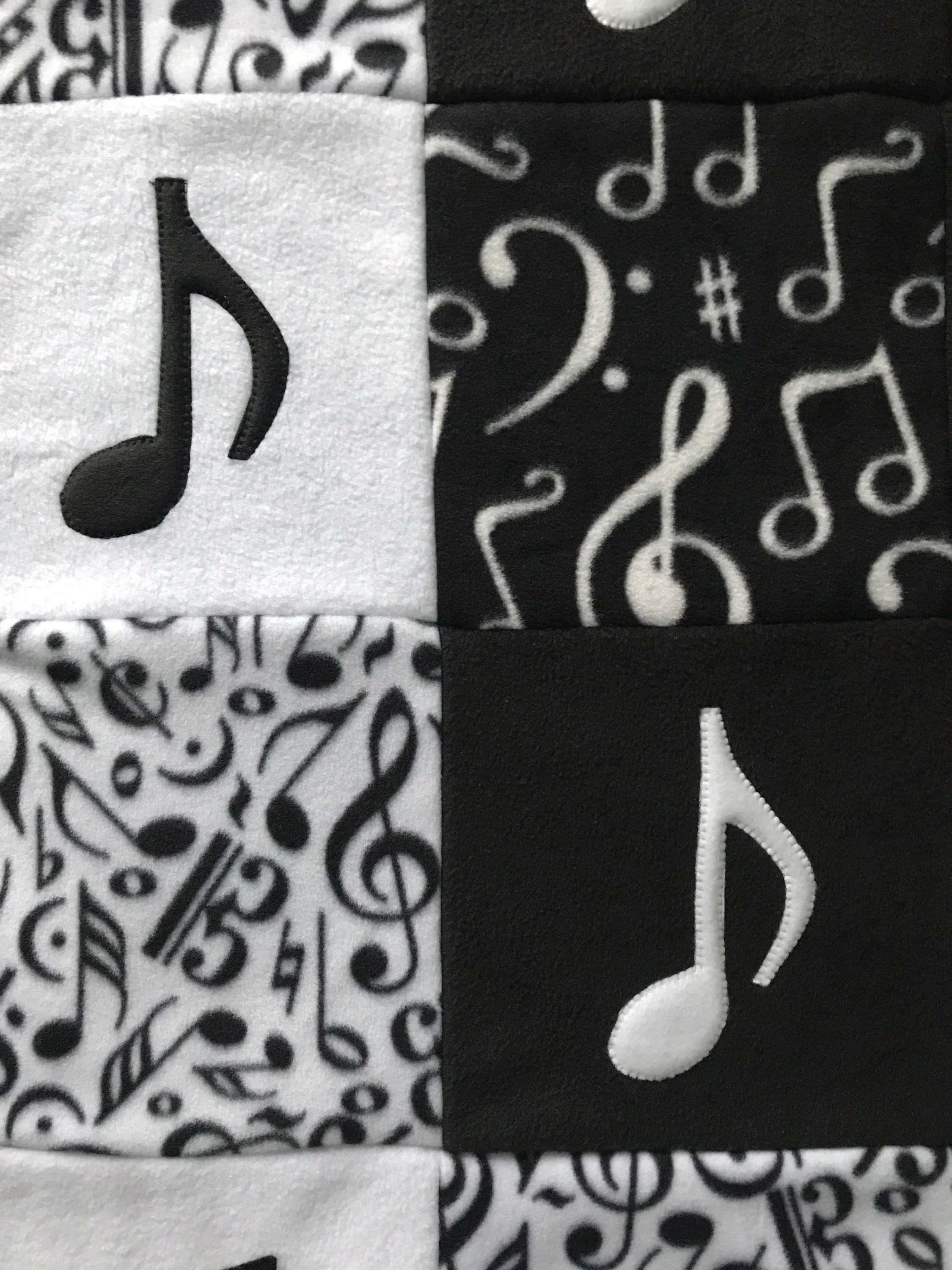 MUSIC NOTES FLEECE Blanket - Etsy