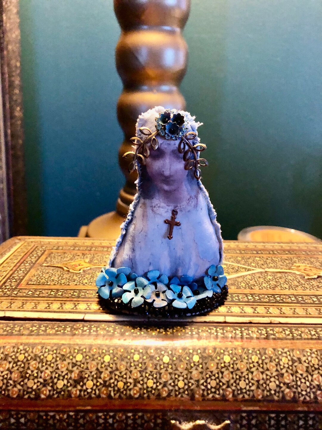 Beautiful Virgin Mary Hand Stitched and Vintage Assembled - Etsy