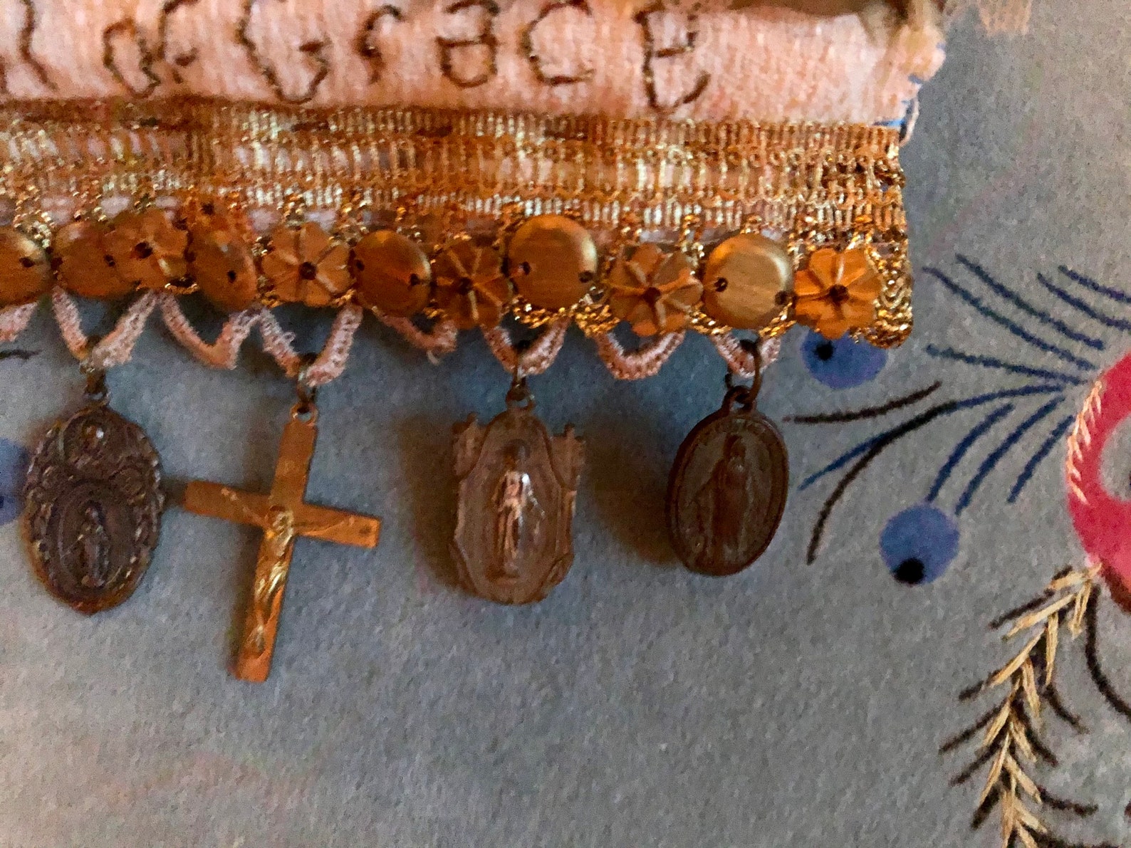 Virgin Mary Hanging Diana D Darden Hand Stitched Virgin - Etsy