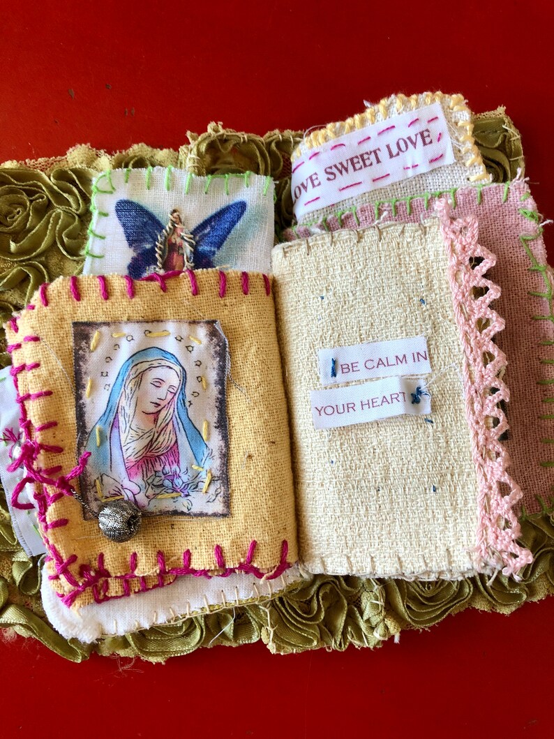 Virgin Mary Handmade Fabric Book Catholic Book Virgin Mary | Etsy