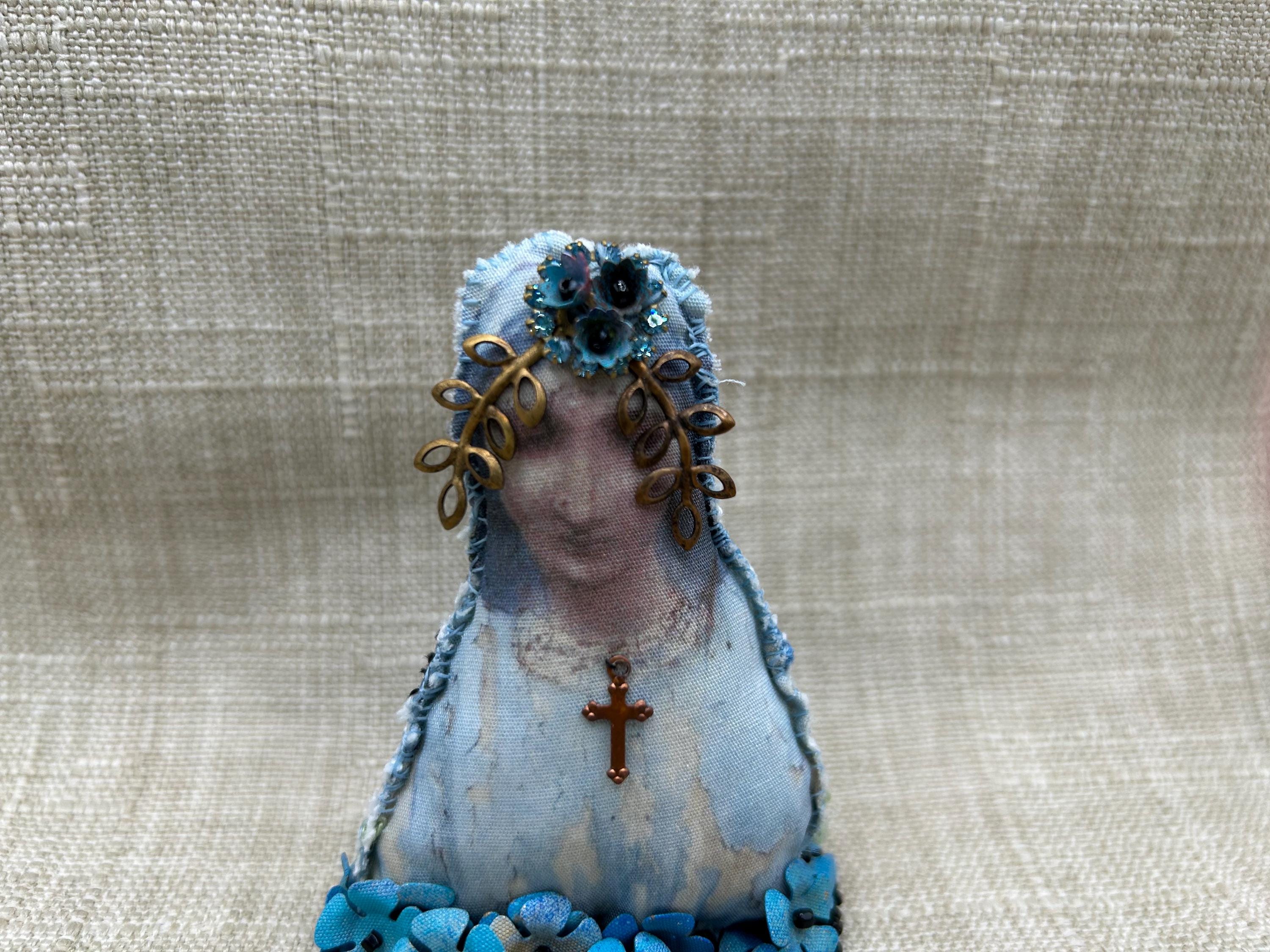Beautiful Virgin Mary - Hand Stitched and Vintage Assembled Virgin Mary ...