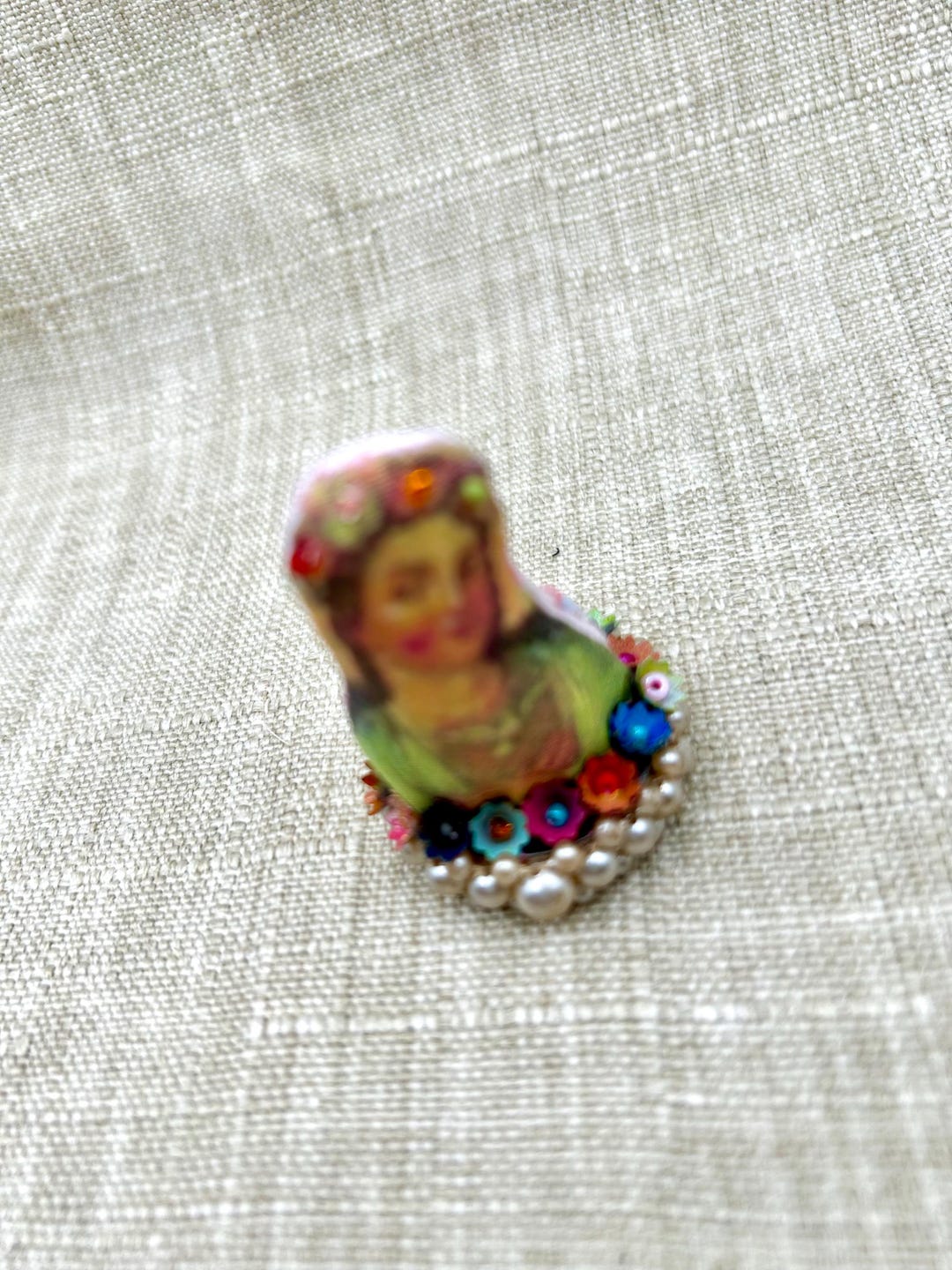 Mini Hand Stitched Virgin Mary - Diana D Darden - Vintage Assembled ...