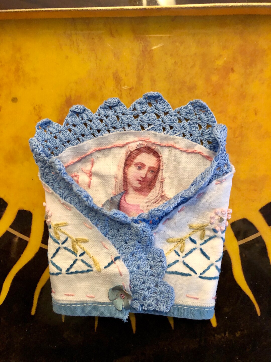 SALE - Virgin Mary Fabric Shrine - Diana D Darden - Hand Stitched ...