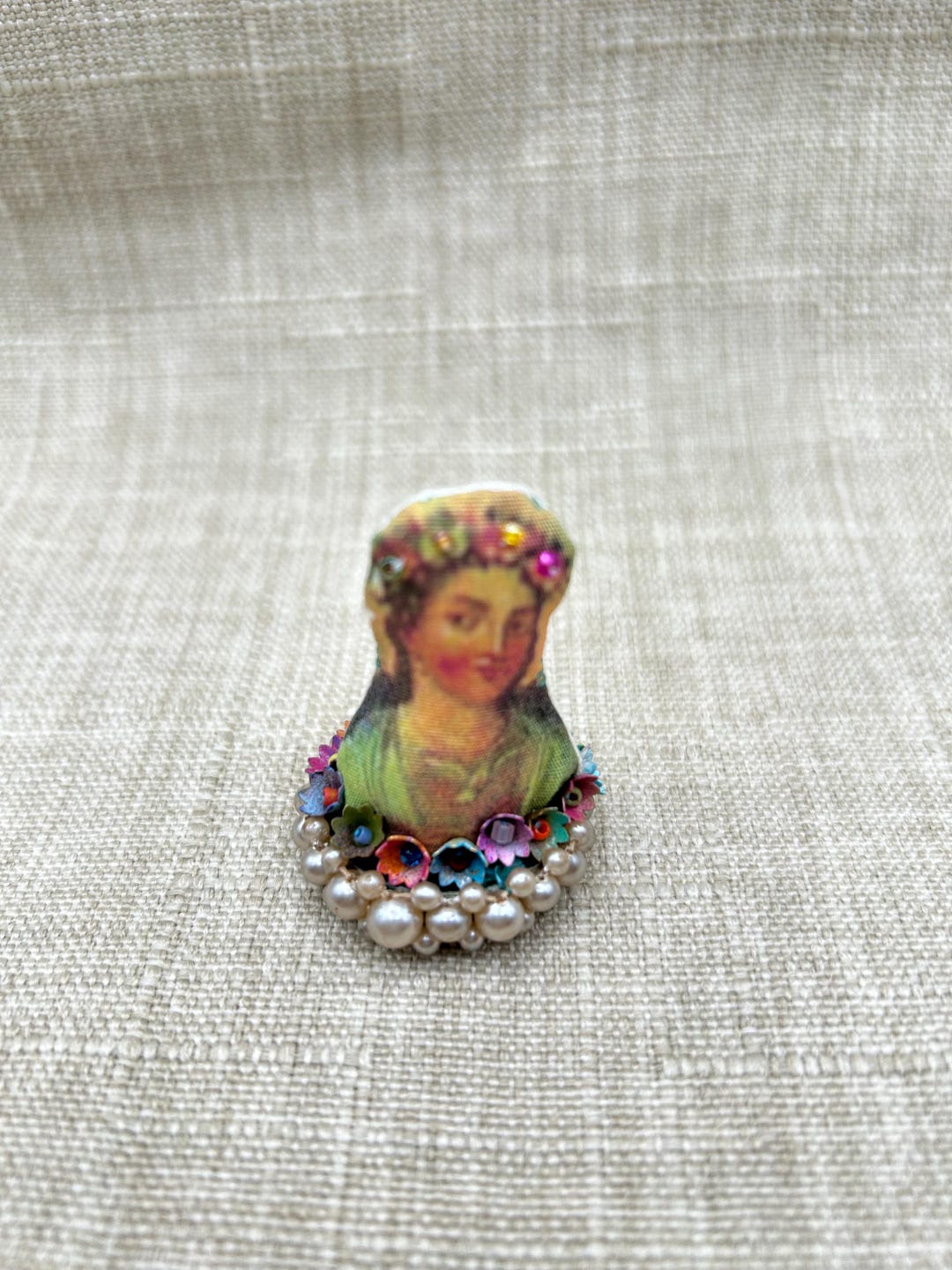 Mini Virgin Mary Diana D Darden Hand Stitched and Vintage Assembled ...