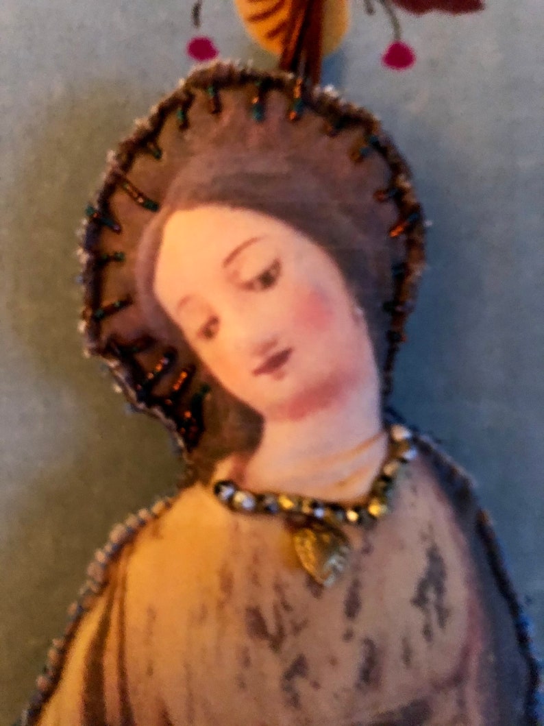 Virgin Mary Hanging Diana D Darden Hand Stitched Virgin - Etsy