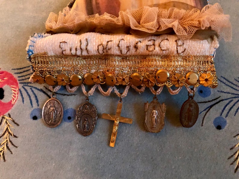 Virgin Mary Hanging Diana D Darden Hand Stitched Virgin - Etsy