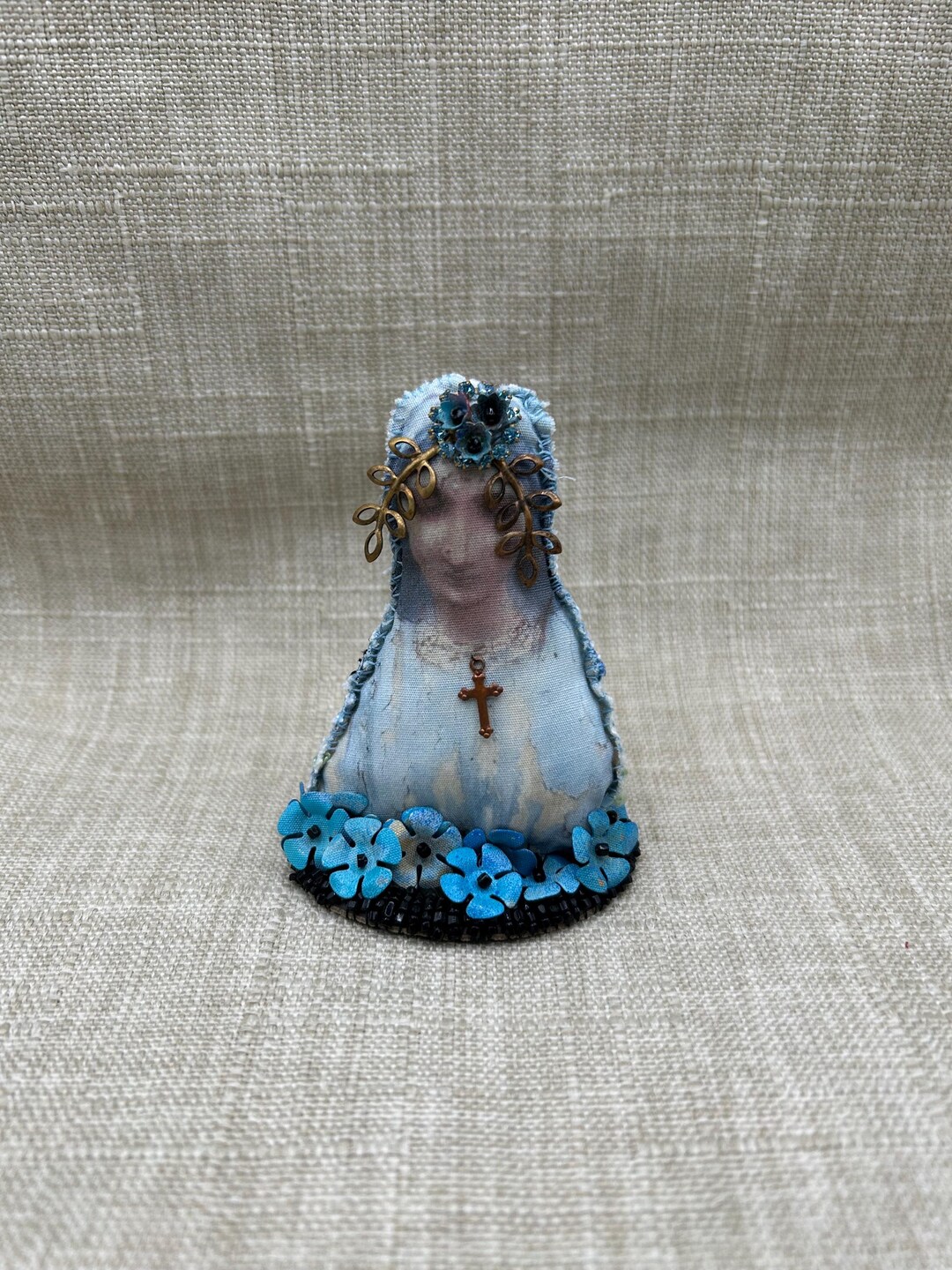 Beautiful Virgin Mary - Hand Stitched and Vintage Assembled Virgin Mary ...