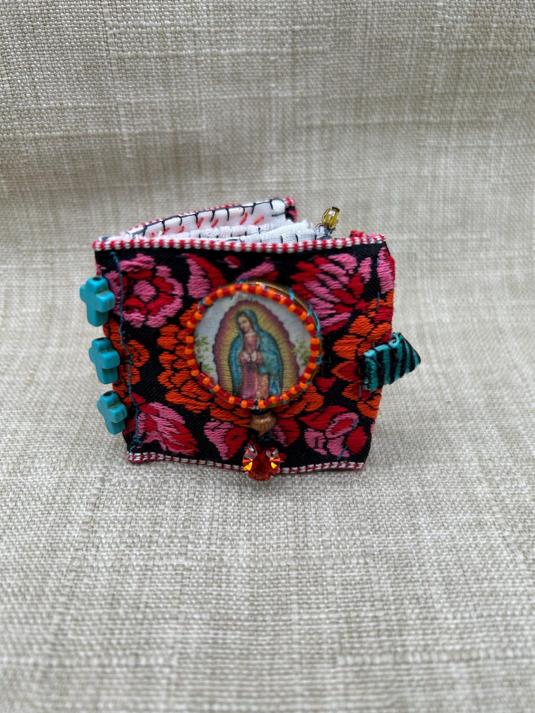 Our Lady of Guadalupe Hand Stitched and Vintage Assembled Mini Book ...