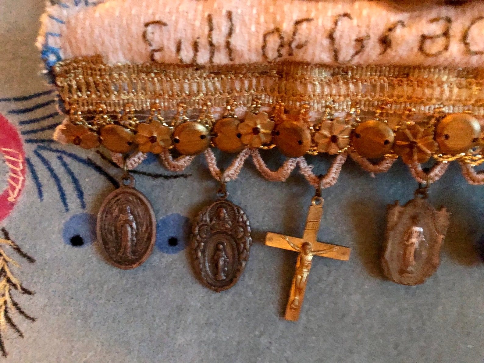 Virgin Mary Hanging Diana D Darden Hand Stitched Virgin - Etsy