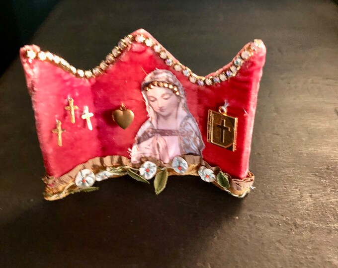Beautiful Virgin Mary Mini Shrine - Diana D Darden - Vintage Assemblage ...