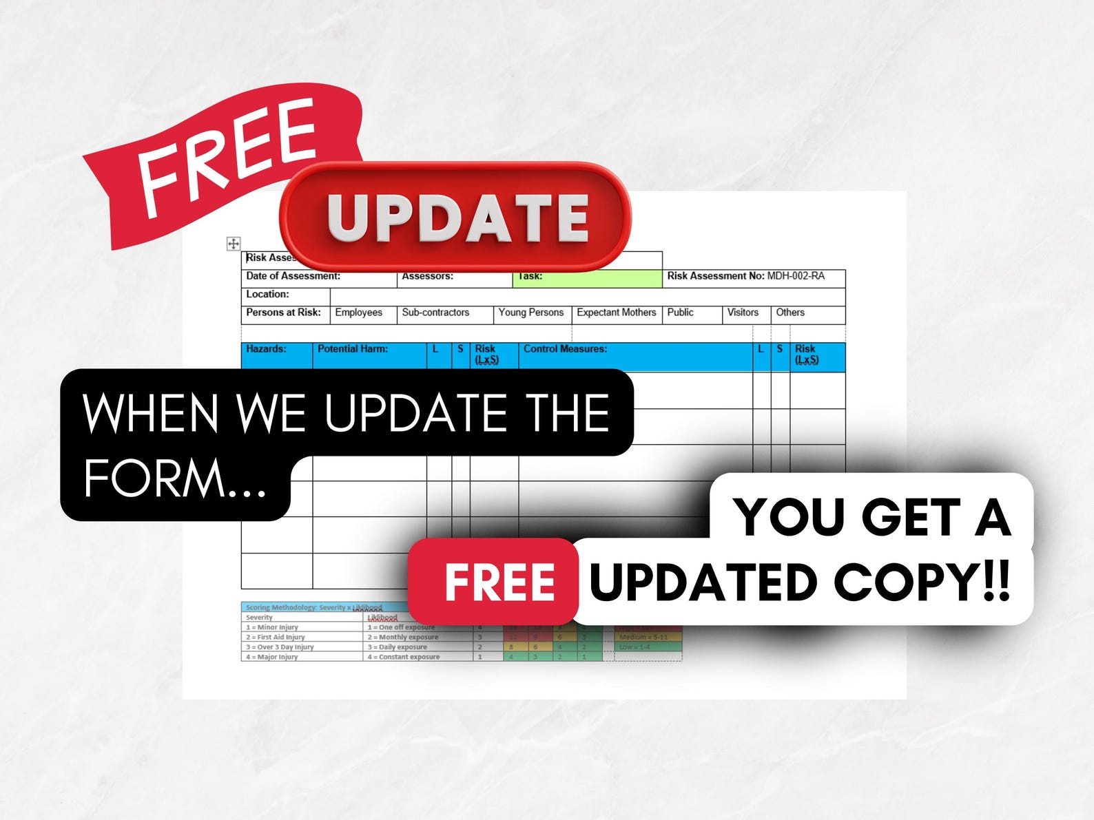 Risk Assessment Template in Word Format or Google Docs. Quantitive Risk ...