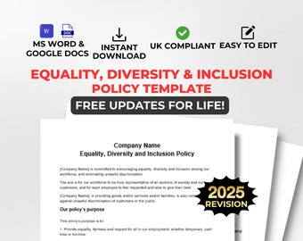 Diversity, Equity and Inclusion Policy Template - Etsy