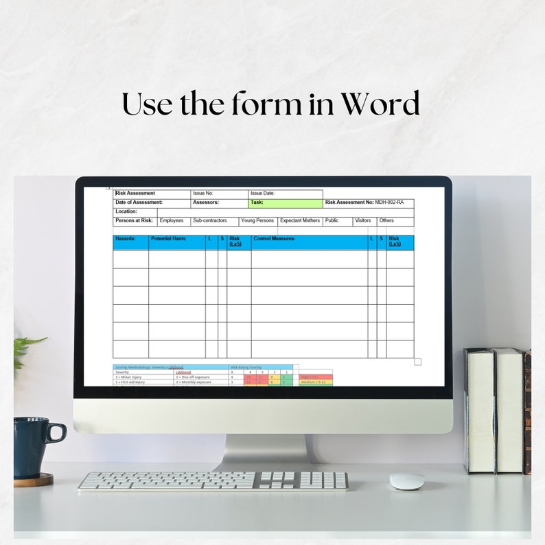 Risk Assessment Template in Word Format or Google Docs. Quantitive Risk ...