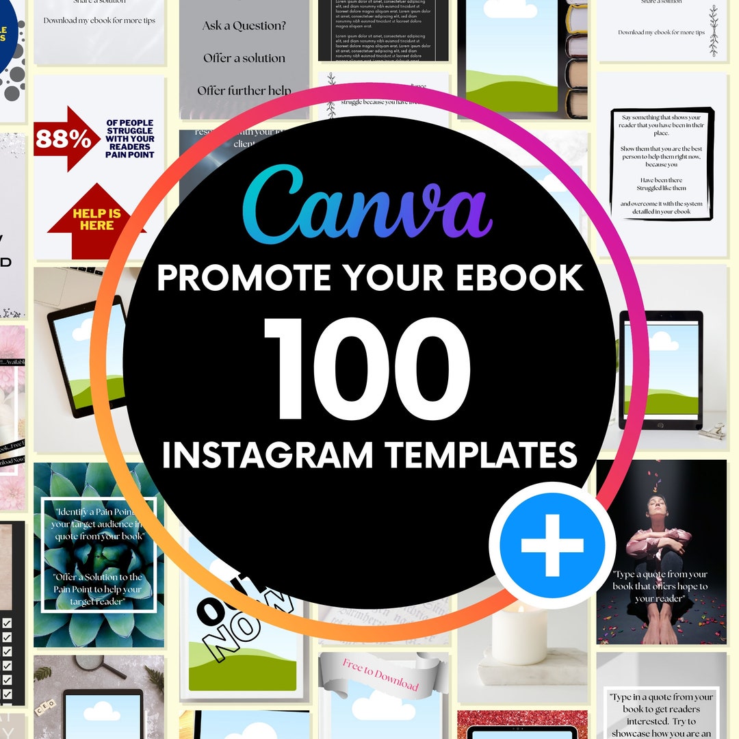 Ebook Template Instagram Posts and Stories Bundle to Promote Your Ebook ...