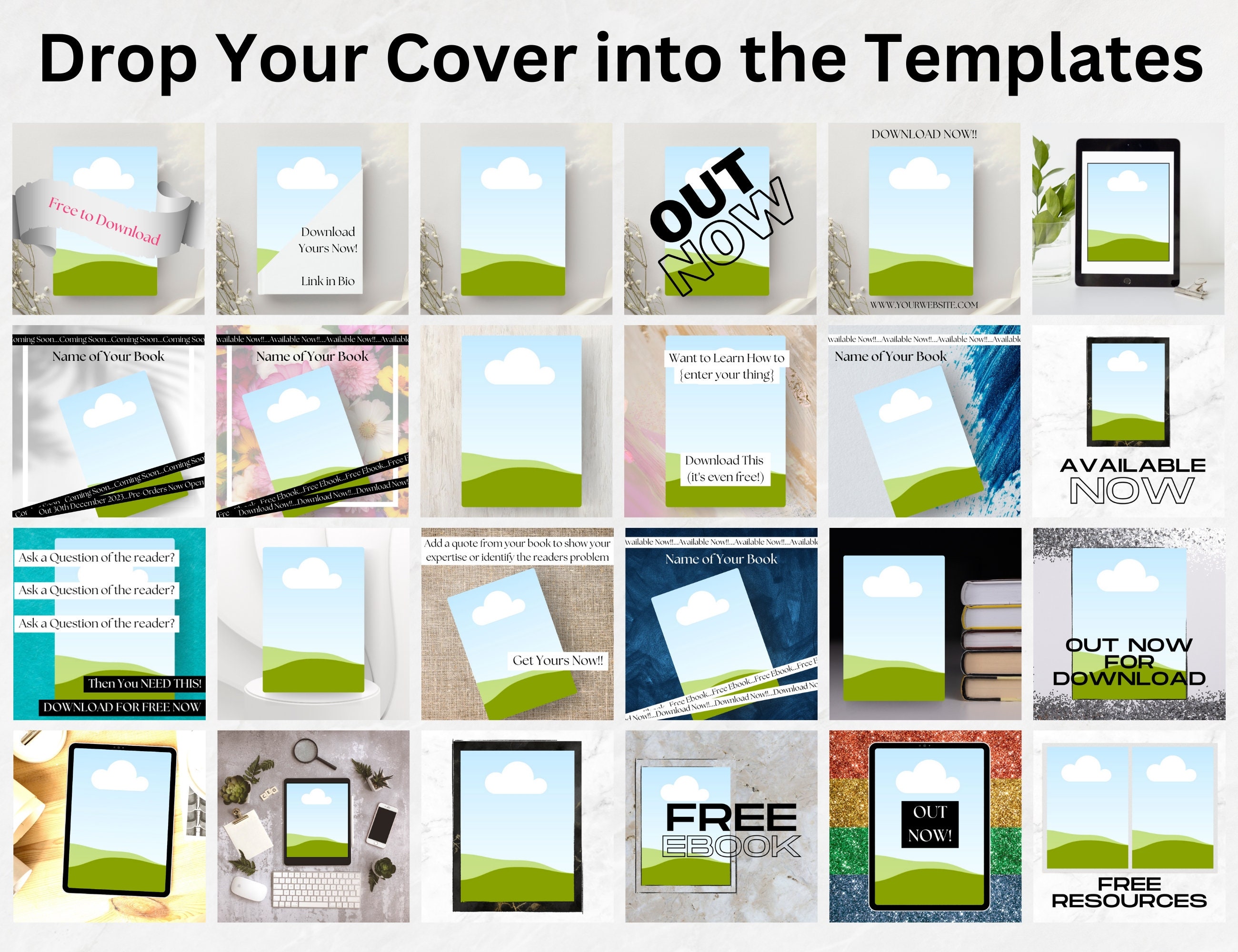 Ebook Template Instagram Posts and Stories Bundle to Promote - Etsy