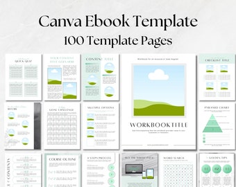 Editable in Canva Ebook Template Course Workbook Template Checklist ...