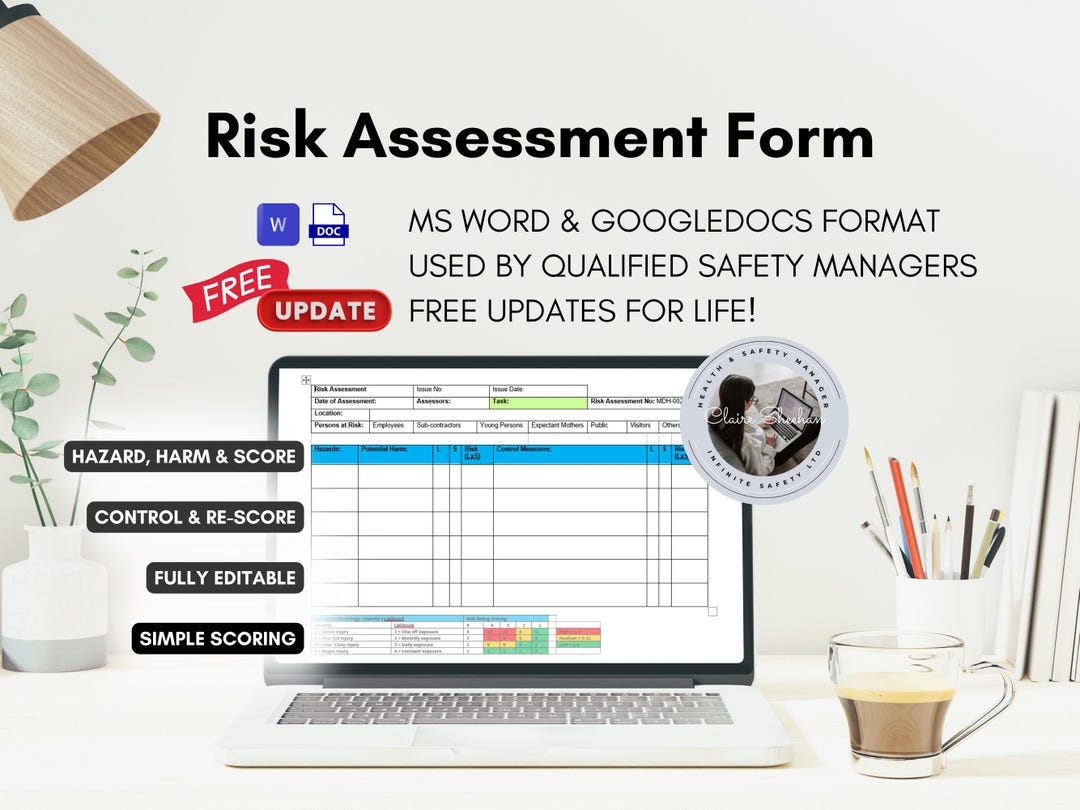 Risk Assessment Template in Word Format or Google Docs. Quantitive Risk ...
