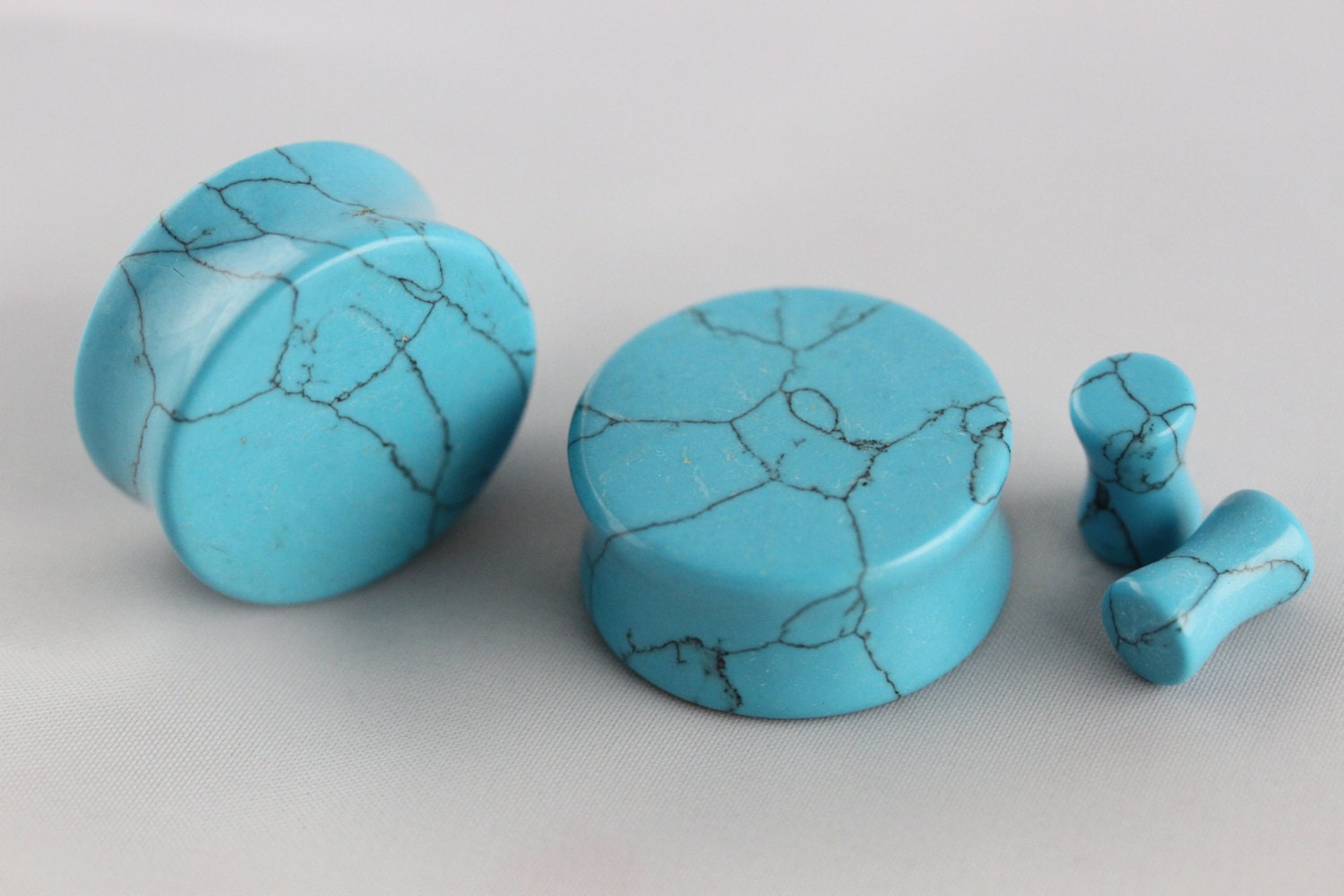 Stretching Turquoise Flare Plugs Turquoise Flared Ear Plugs | Etsy