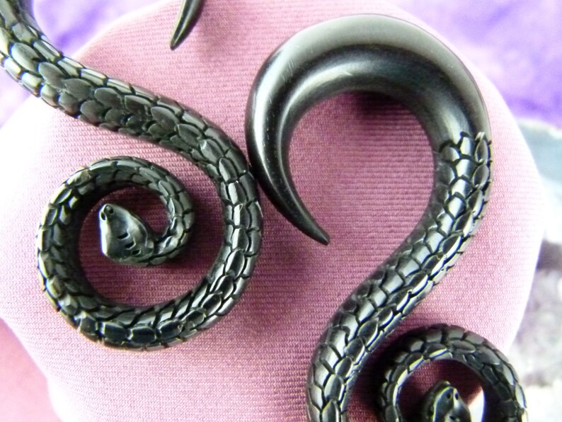 00g Serpent Stretch Earrings 00 Gauge Stretching Plug | Etsy