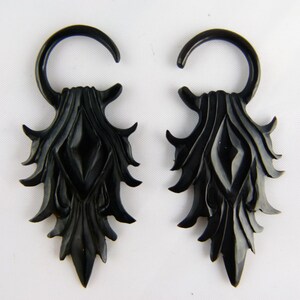Stretched Ears Horn 12g Hanger Earrings 2 Mm Gauged Ears 12 Gauge ...