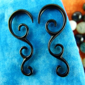 8g Horn Starter Stretch Earrings, 8 Gauge Horn Earring, Tribal 3mm ...