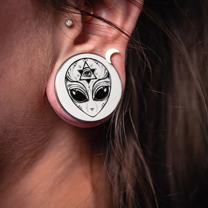 Seer Alien Stainless Steel Plugs pair PSS141 - Etsy