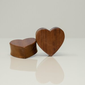 Carved Wooden Heart Gauges - Wood Heart Plugs (pair) - PA44 - Etsy
