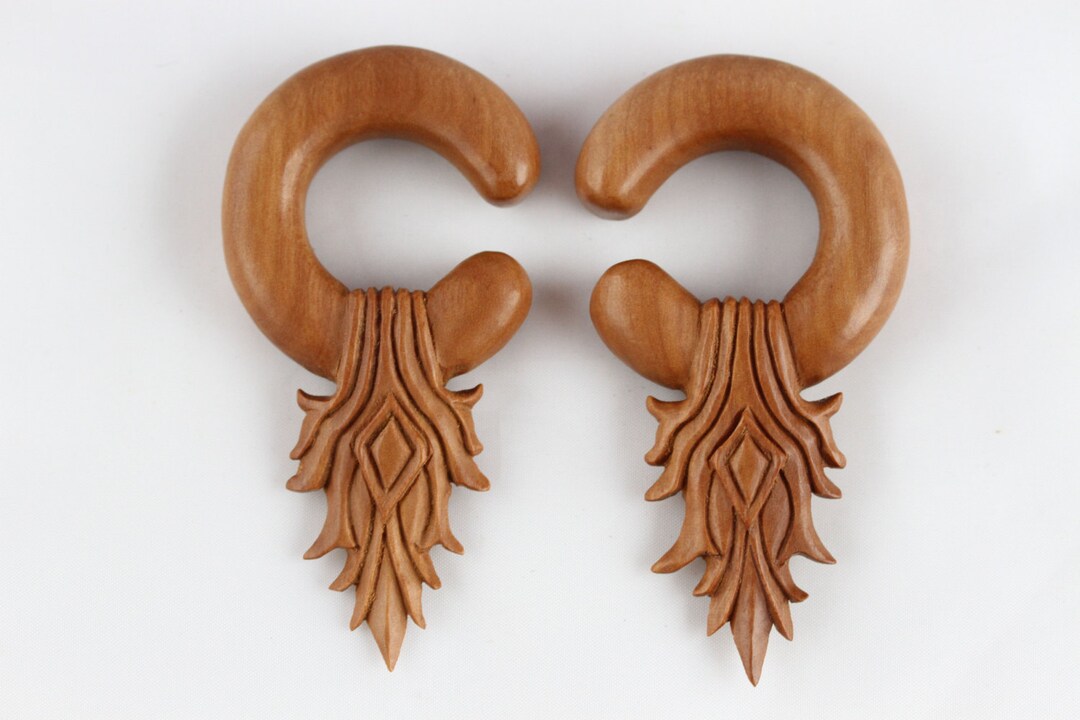 13mm Wood Stretch Earrings 1/2 Gauge Stretching Earrings 1/2g Stretch ...